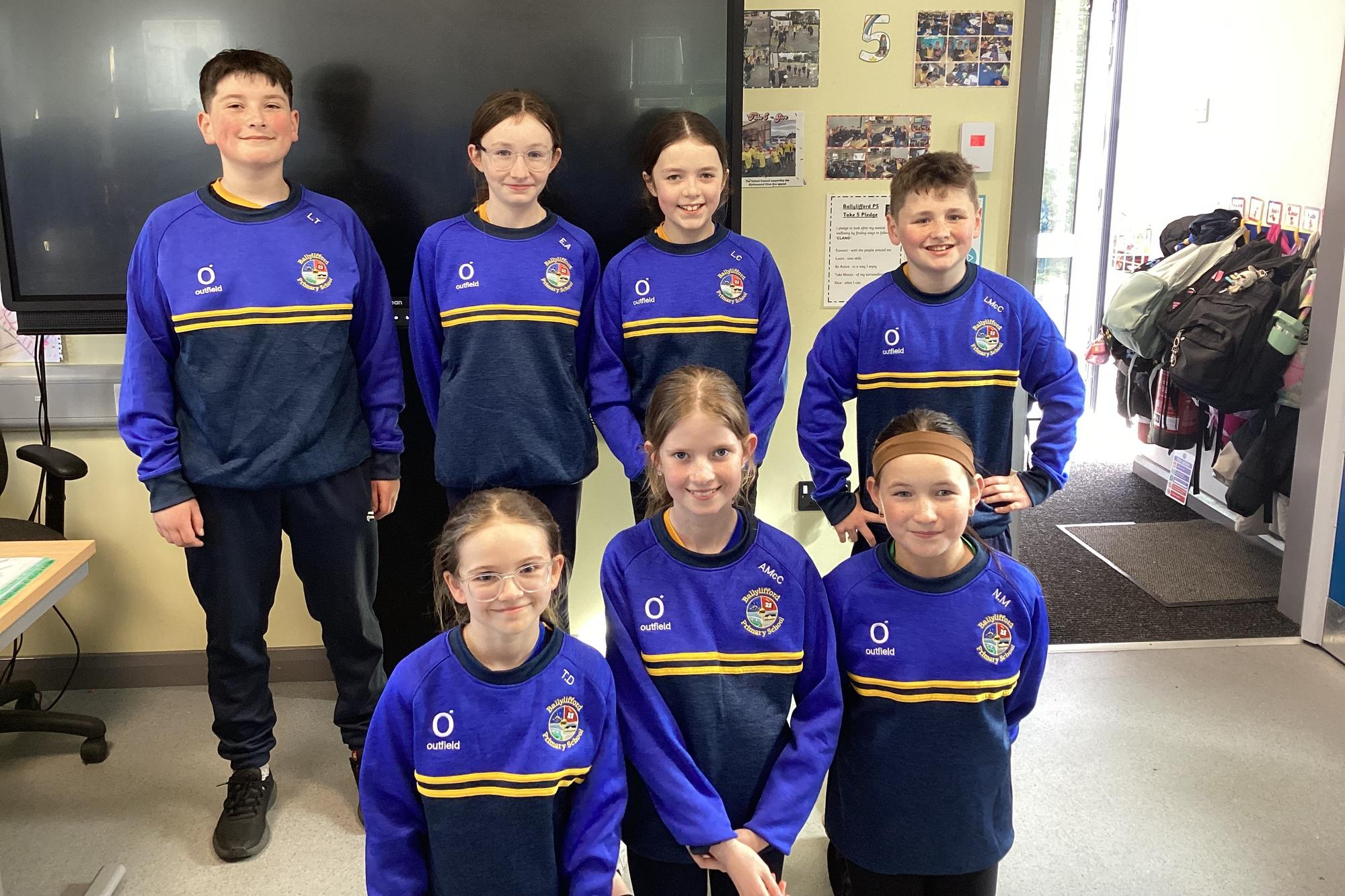Mid Ulster P7 pupils pose for their final class photos