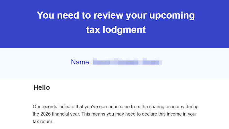Ominous tax letter shows looming side hustle crackdown