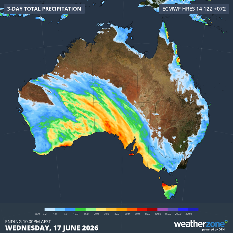 Rain to soak parts of every Australian state this week