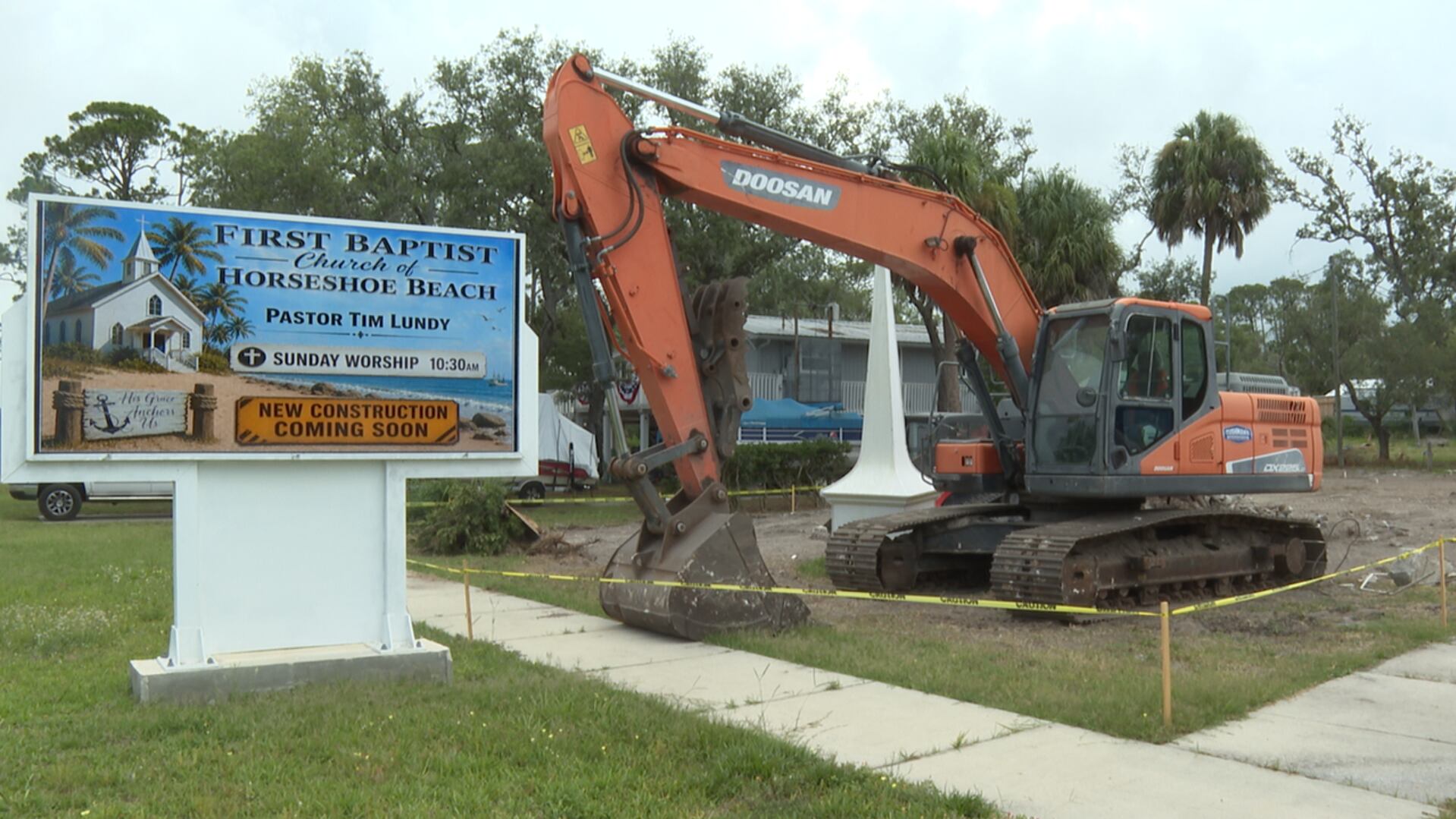 Horseshoe Beach church rebuilds after back-to-back hurricanes