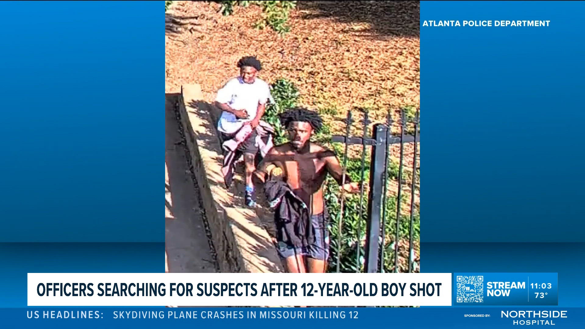 Atlanta police searching for suspects in shooting of 12-year-old boy