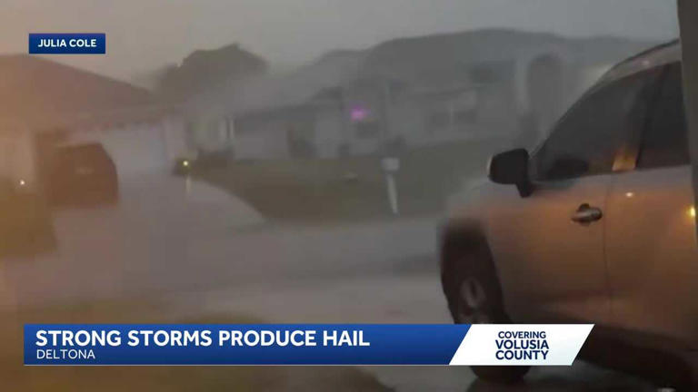 Deltona residents report hail during Saturday night thunderstorms
