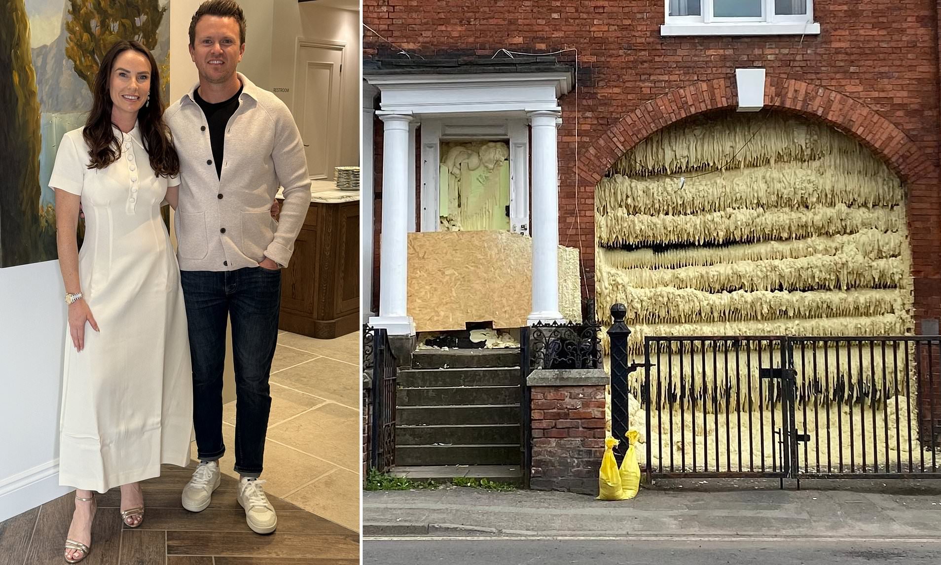 UK's biggest fixer-upper! Crumbling house filled with foam to stop ...