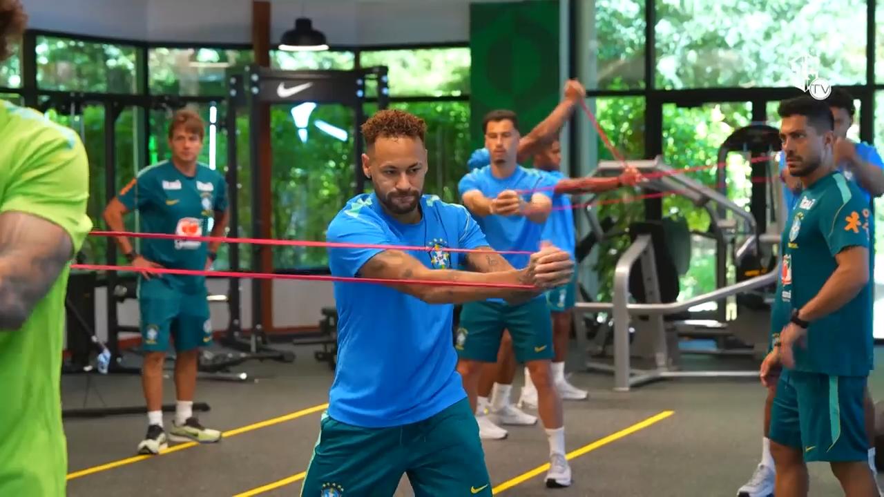 Brazil in intense gym session after WC opening draw