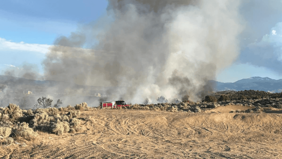 Crews battle brush fire west of Sun Valley; air attacks underway