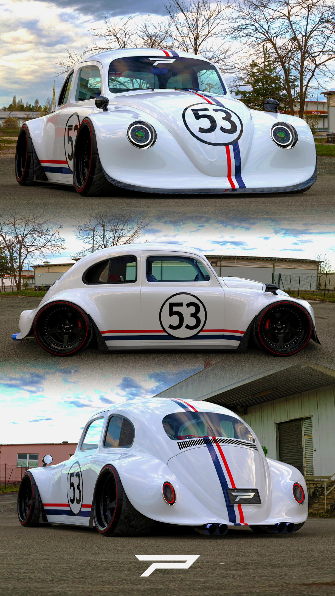 Custom Herbie Beetle redesign | 3D turbocharged car concept