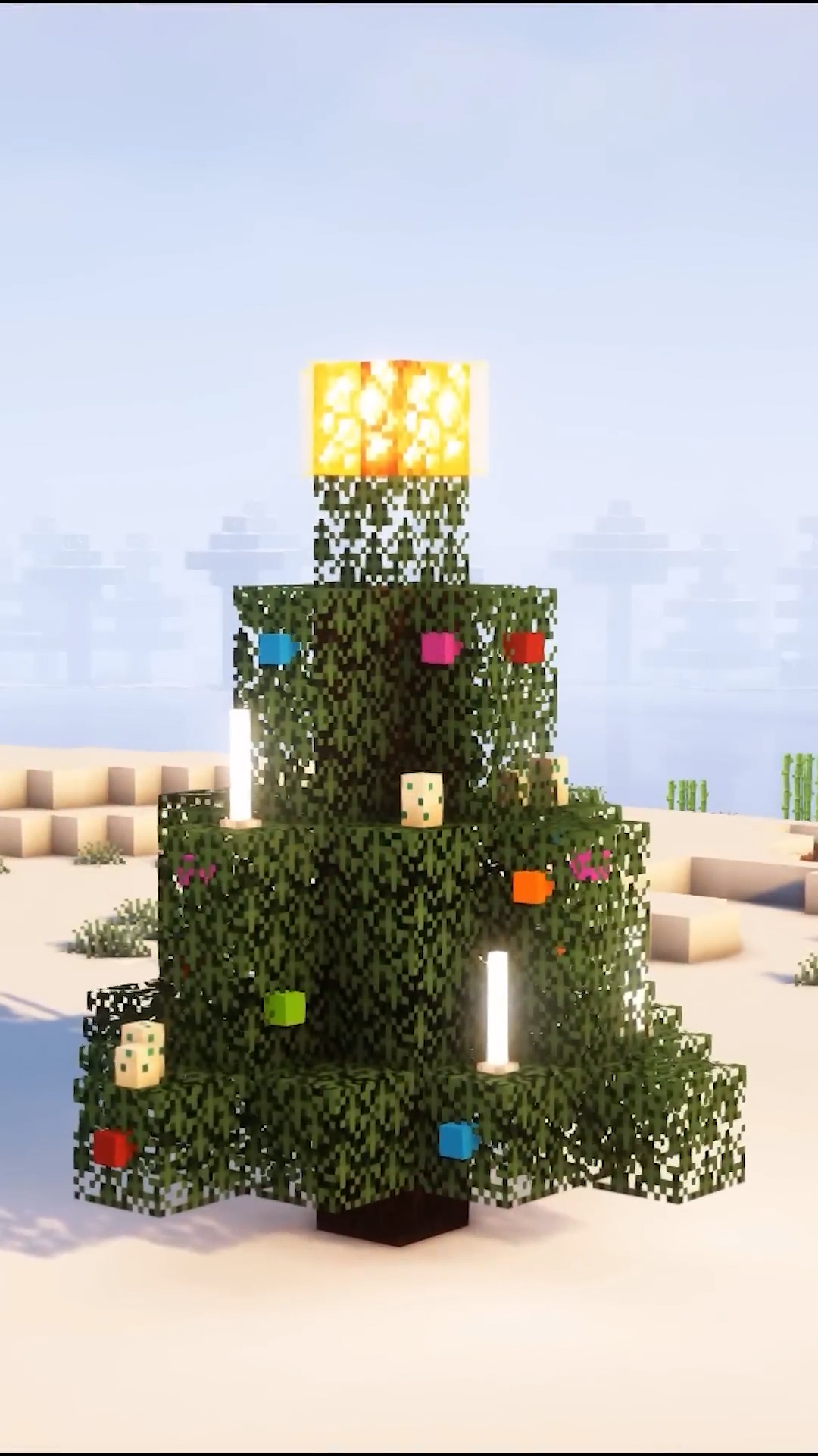 This Minecraft Christmas tree makes any world feel magical