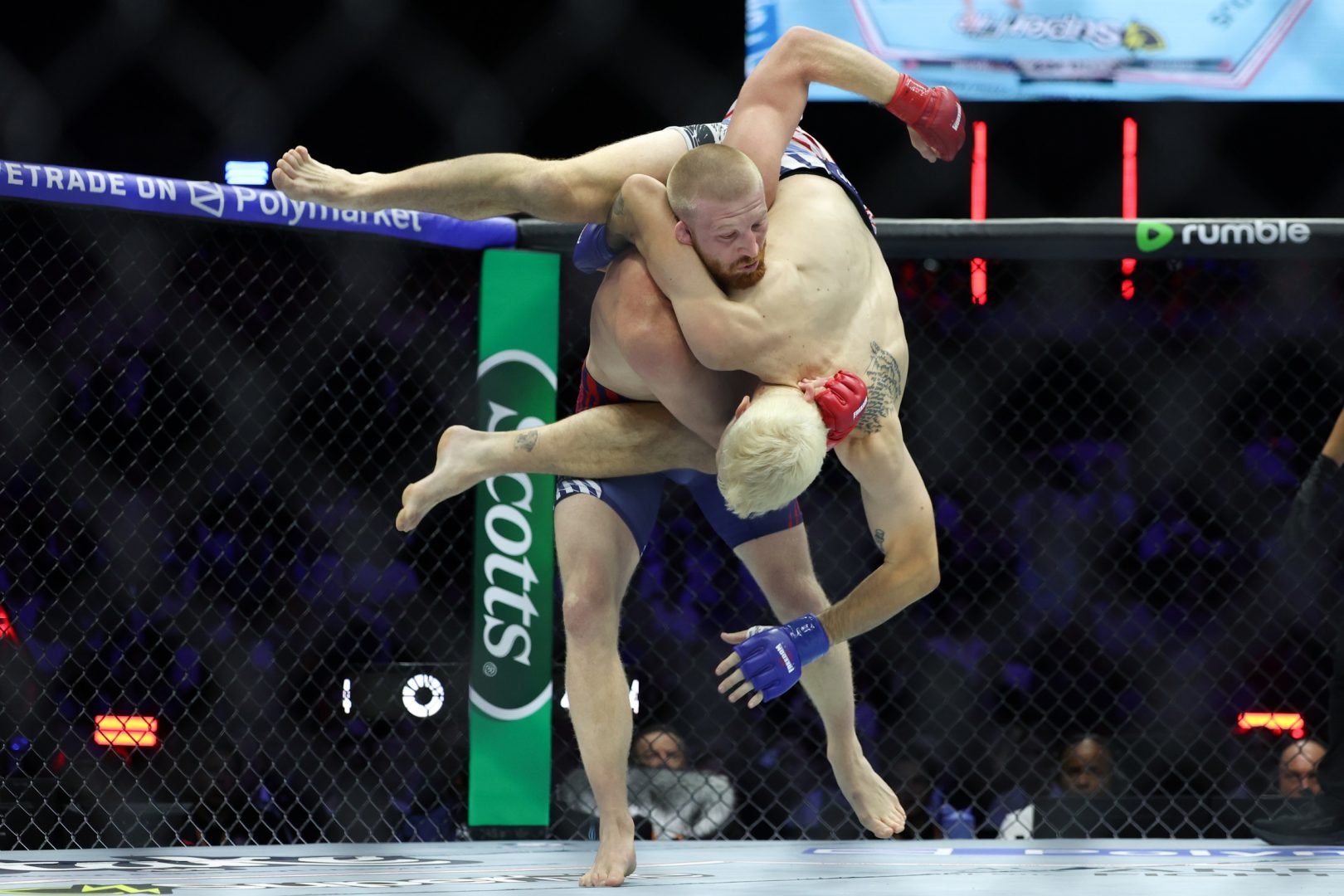 Bo Nickal scores statement TKO victory over Kyle Daukaus at UFC Freedom 250