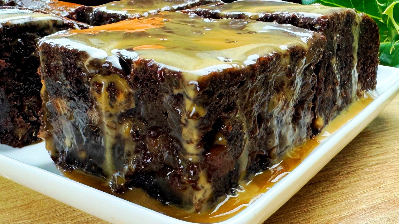 Moist sticky toffee mocha cake without eggs made easy
