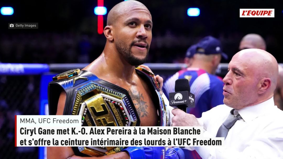 Ciryl Gane bat Alex Pereira par TKO à la Maison Blanche et s'offre la ...
