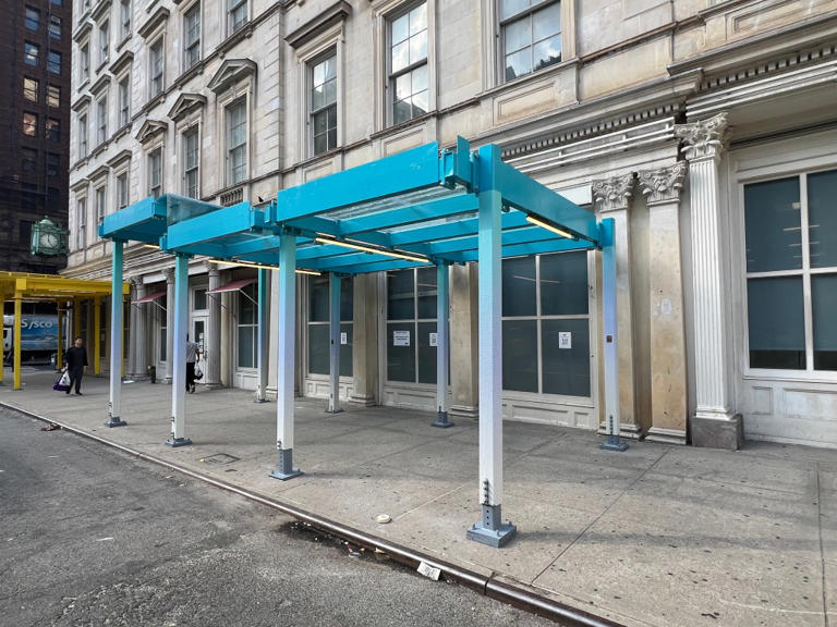 City shows off models of proposed sidewalk sheds