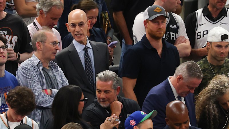 Forget the front row – Prince Harry blends into the crowd at NBA finals
