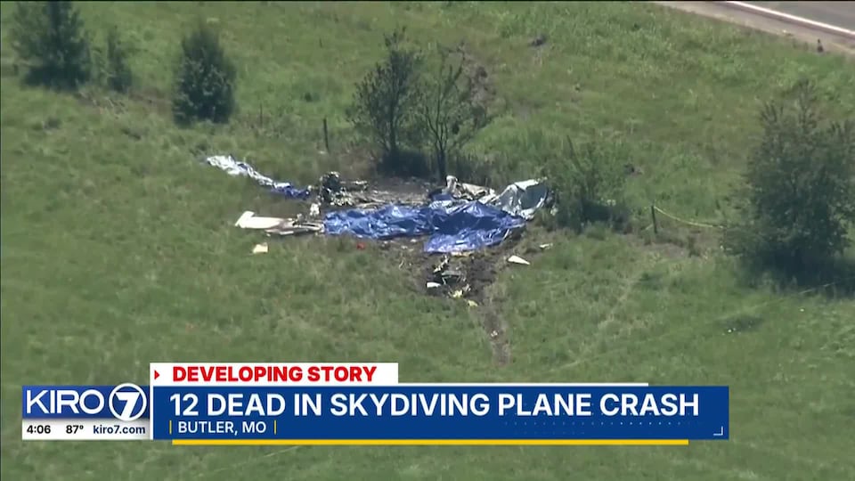 Video: 12 dead in skydiving plane crash