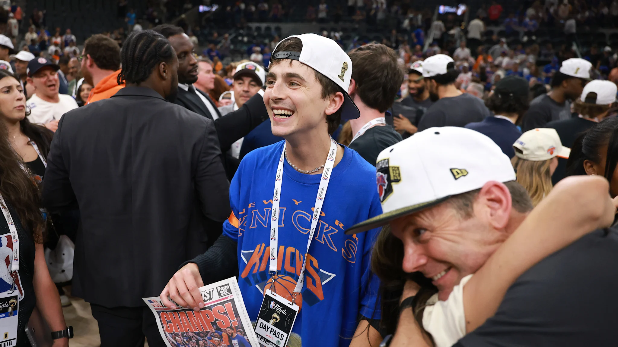 Timothée Chalamet celebrates Knicks NBA Finals win: 'Way better this ...