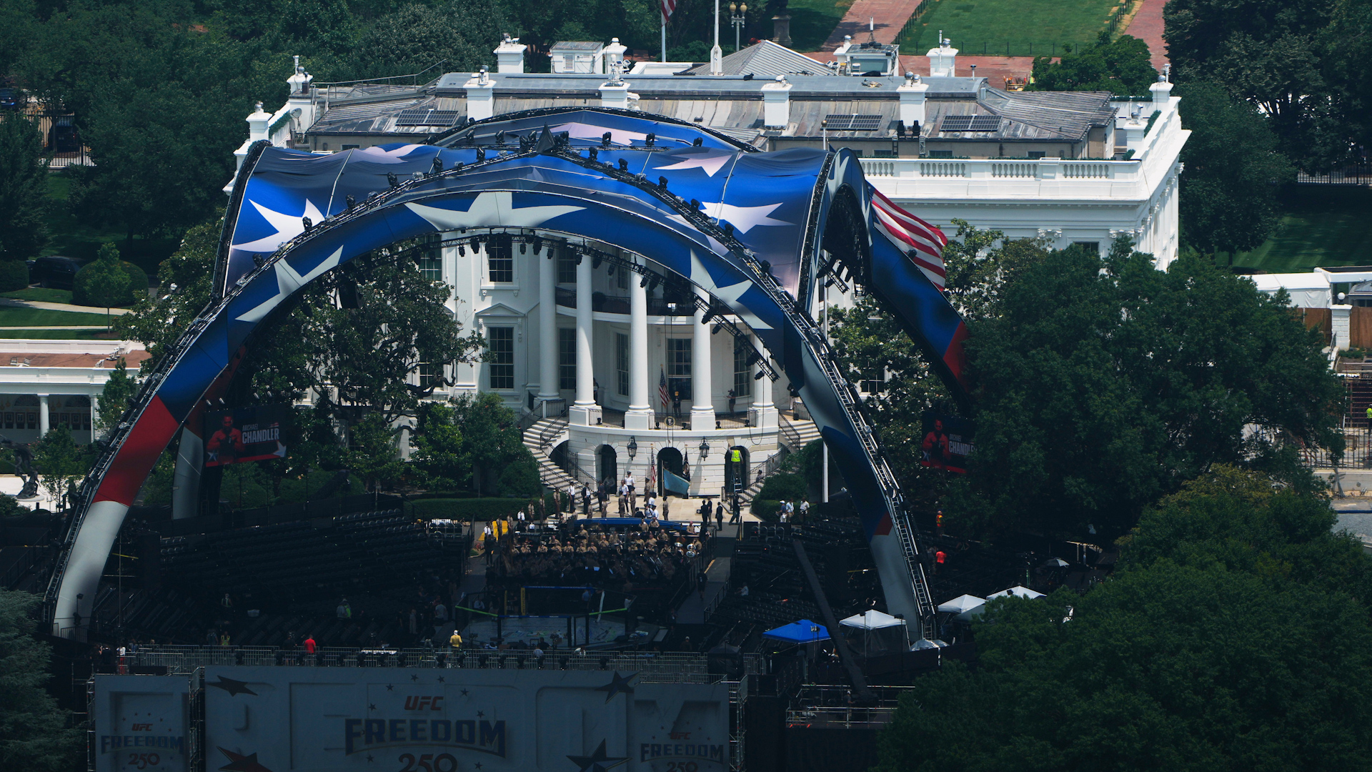 Trump to celebrate 80th birthday with $60M cage fight on White House lawn