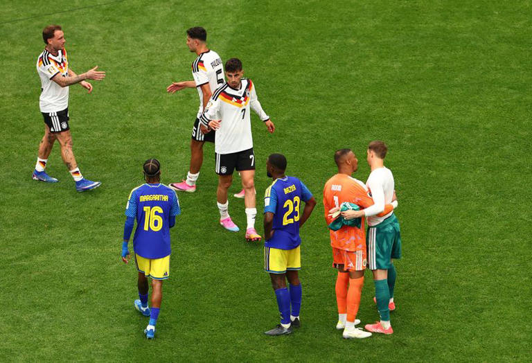 Soccer-Germany cruise to 7-1 win over debutants Curacao in Houston