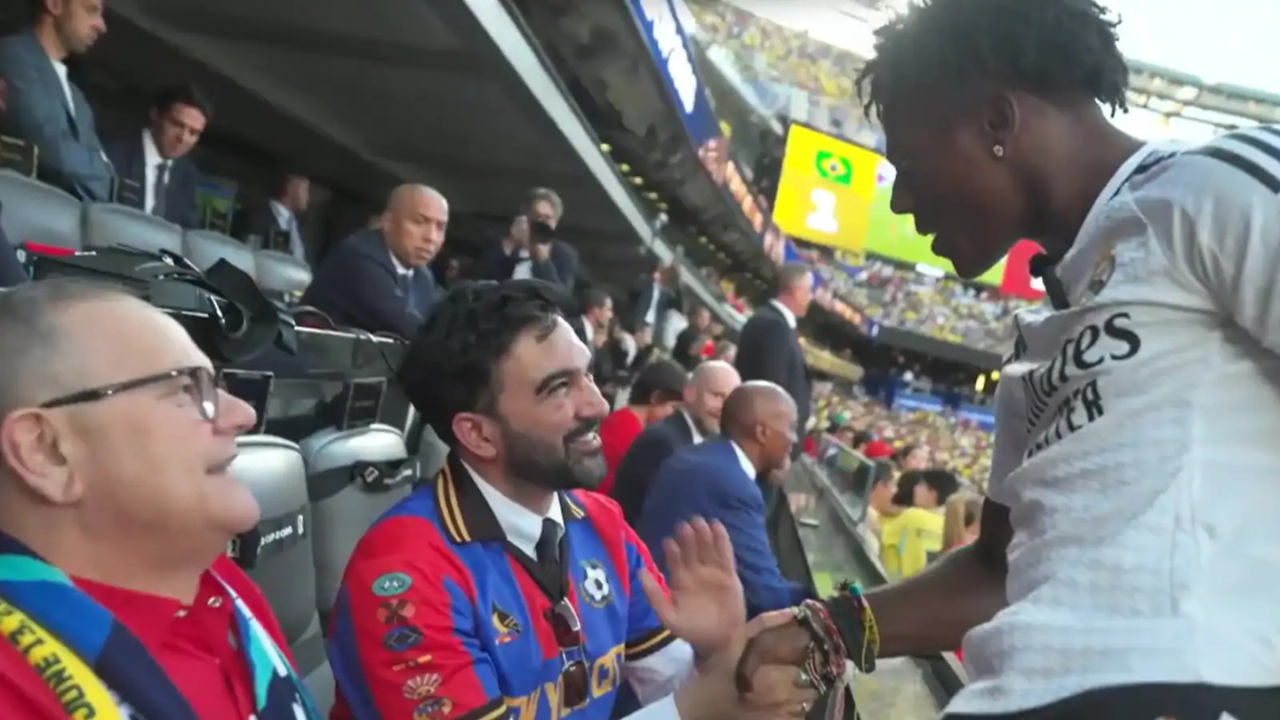 FIFA World Cup 2026: IShowSpeed's surprise reaction to sitting beside ...