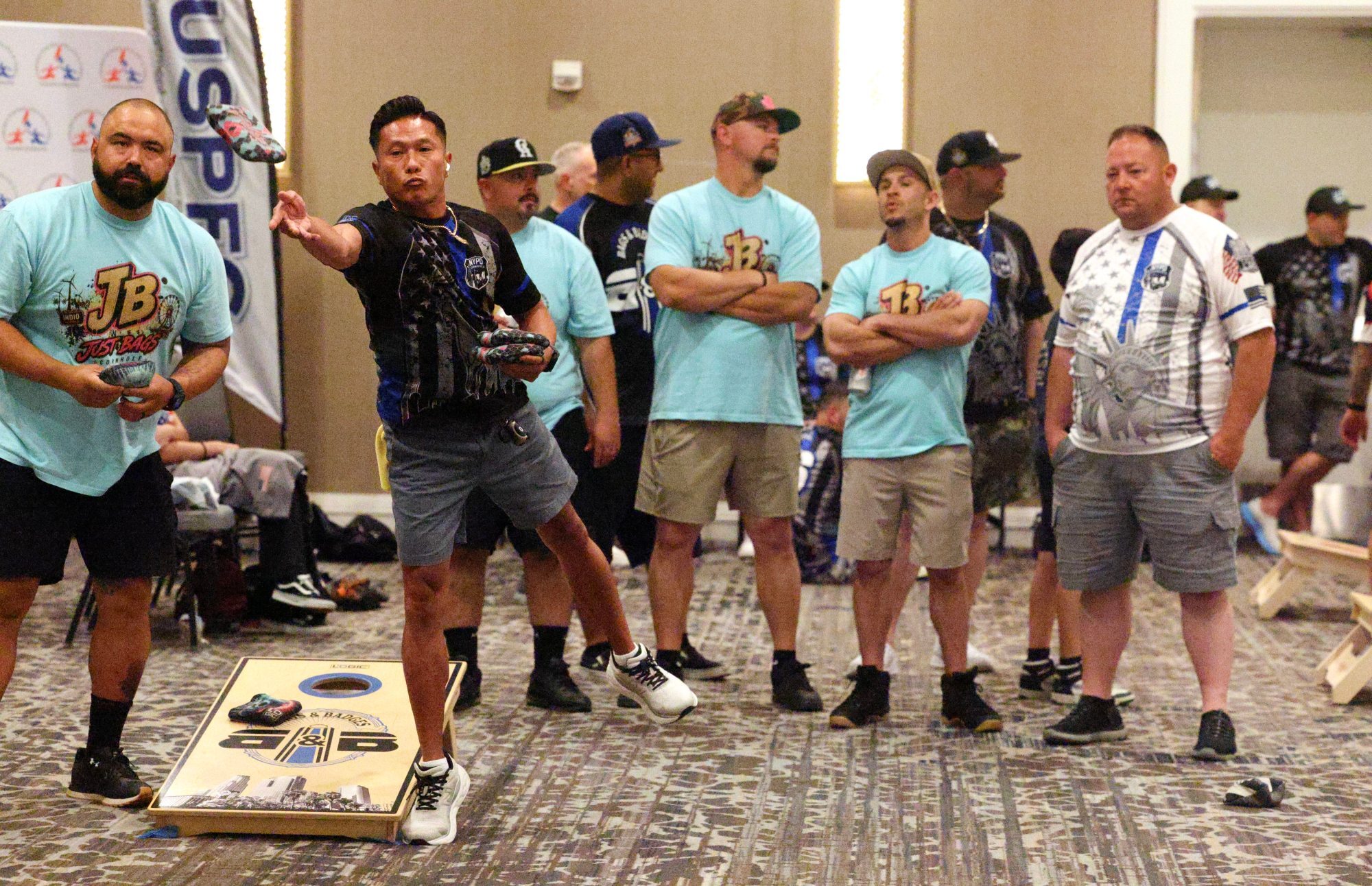 Cornhole players rarely miss in US Police and Fire Championships