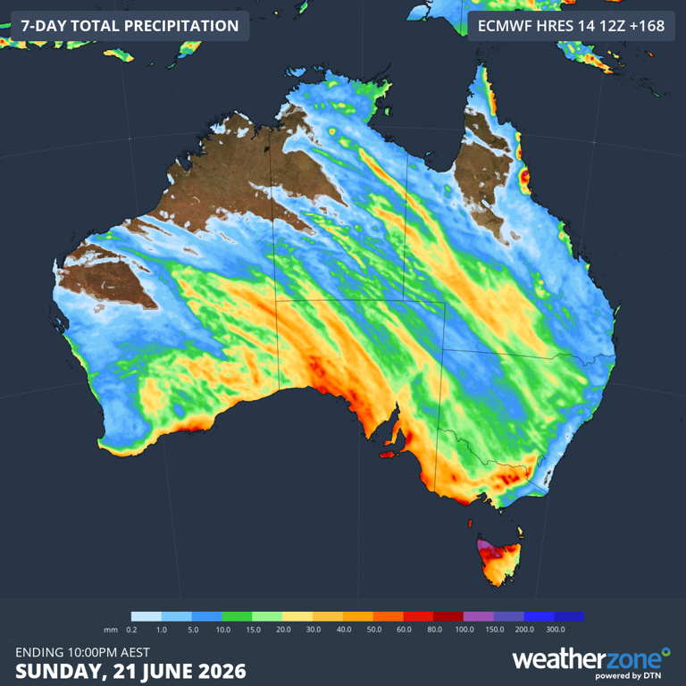 Rain to soak parts of every Australian state this week