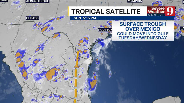 Low pressure trough could lead to tropical system in Gulf