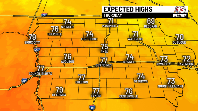 Cooler start to the week, then storm chances hit Iowa