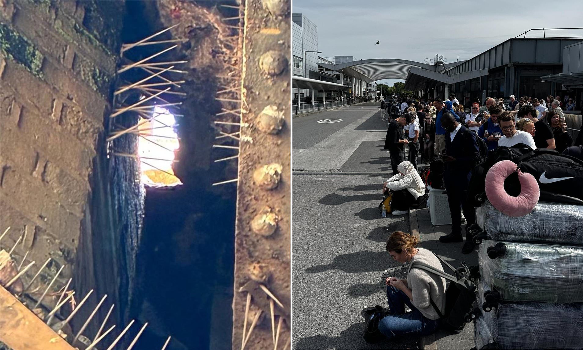 Sinkholes suspend trains to Gatwick Airport as 'tempers flare' in queue ...