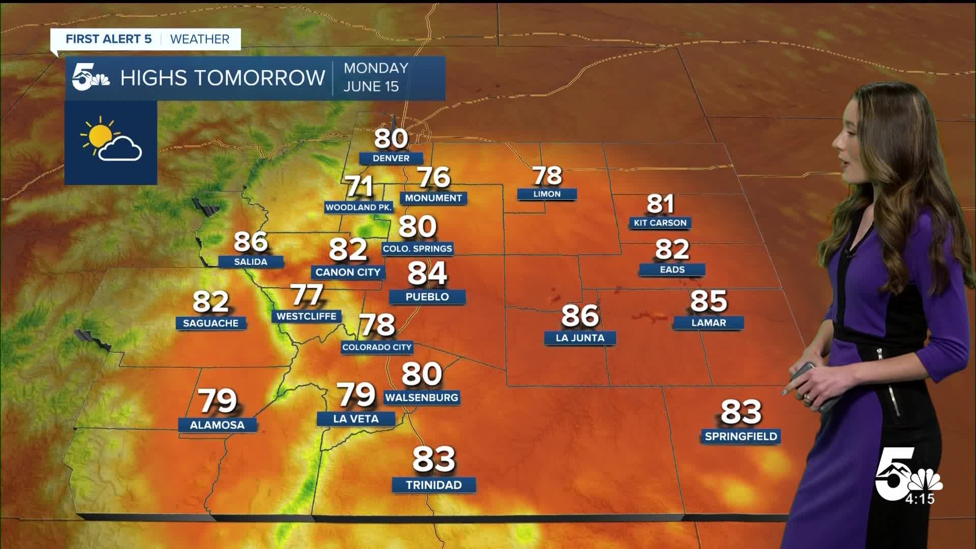 After cooler conditions over the weekend, temperatures will be ...