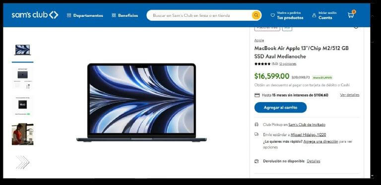Sam’s Club pone a precio de regalo MacBook Air Apple 13 de 512 GB: con ...