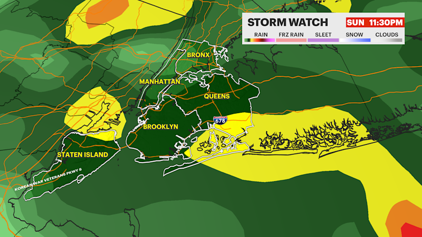 Storm watch: Storm risk increases across Brooklyn Sunday night before ...