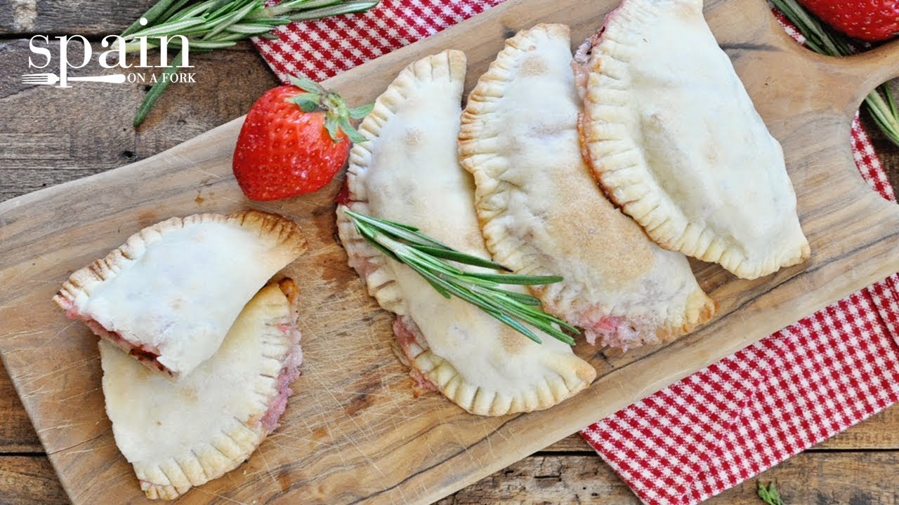 Manchego empanadas with strawberries & rosemary | Spanish recipe