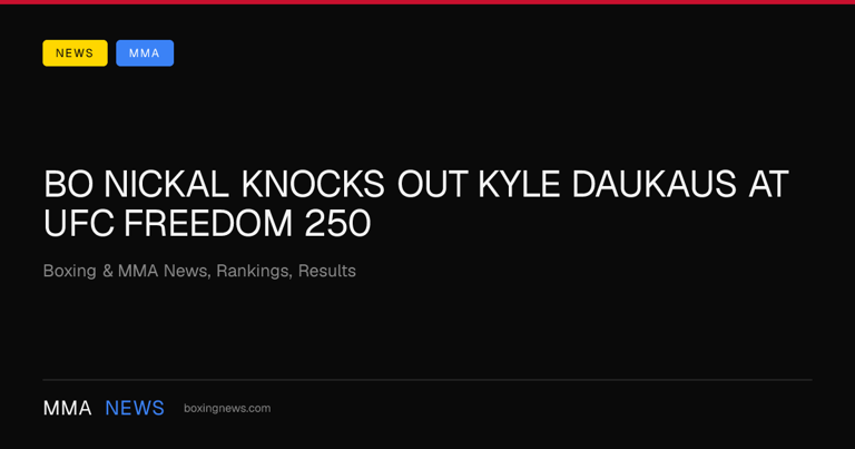 Bo Nickal knocks out Kyle Daukaus at UFC Freedom 250