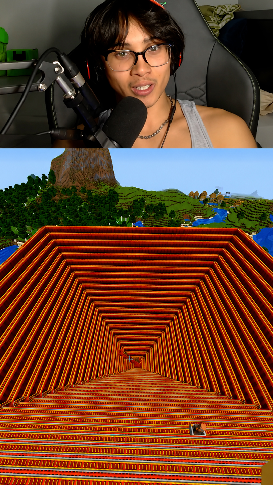 Minecraft high speed spiral track experiment