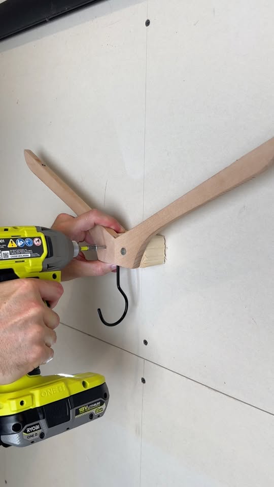 Easy wooden hanger storage hack