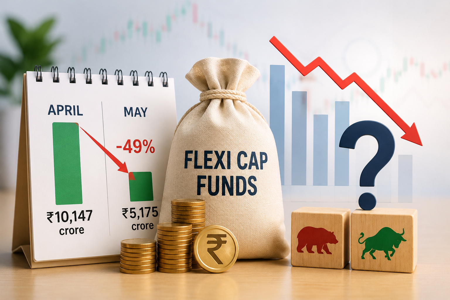 Flexi cap fund inflows halve to Rs 5,175 crore in May after record ...