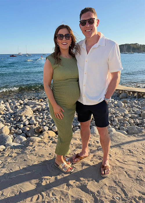 John and Tara McAreavey share exciting family news on sun-soaked trip