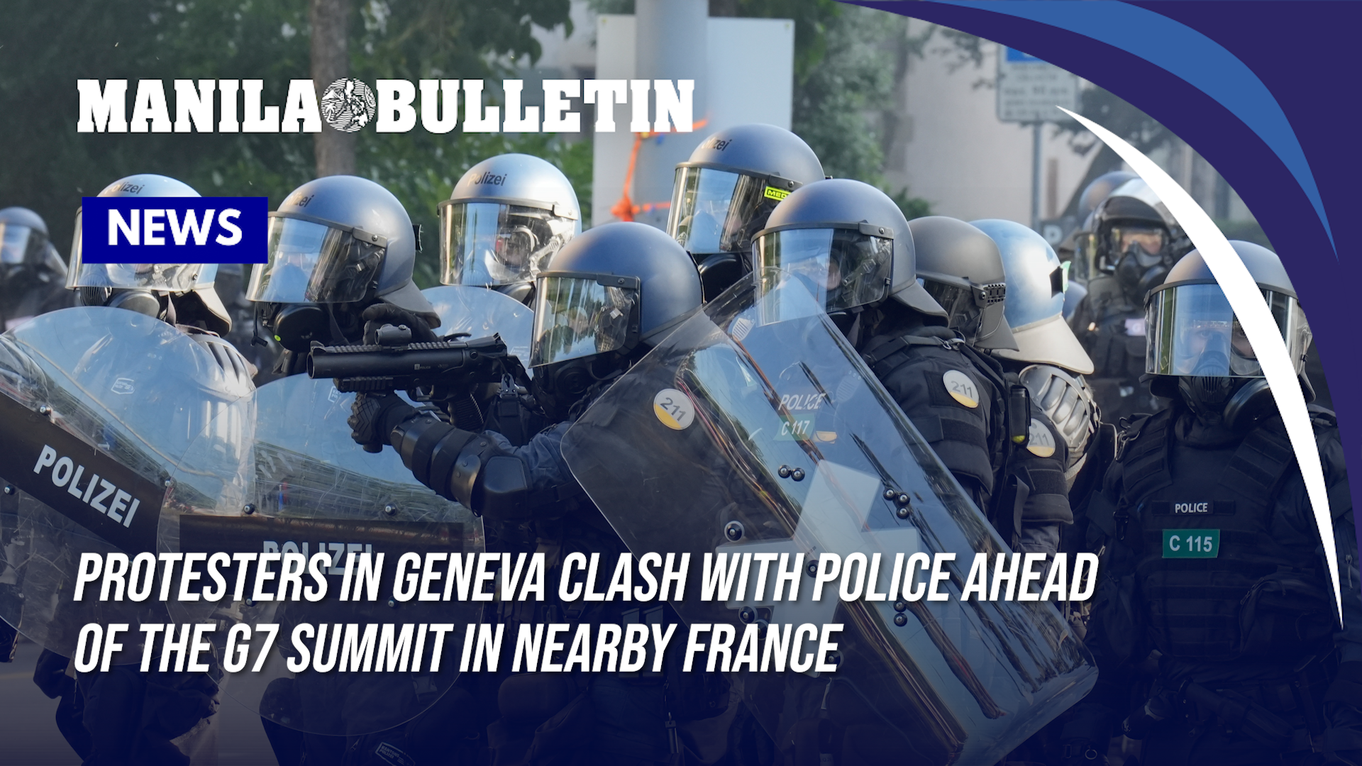 Protesters in Geneva clash with police ahead of the G7 summit in nearby ...