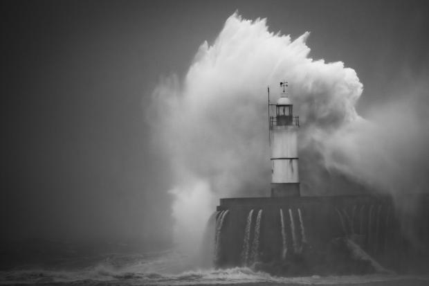 Dramatic monochrome photographs showcase sea's raw power