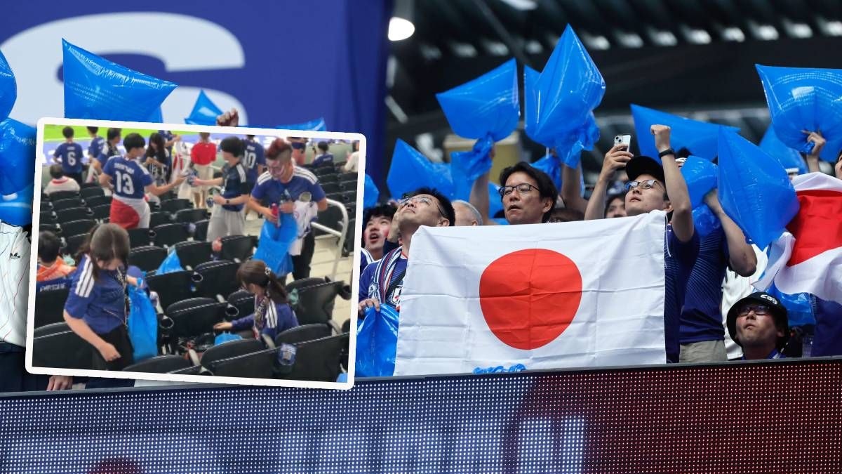 WM-Tradition – Japan-Fans räumen nach Spiel Tribüne auf