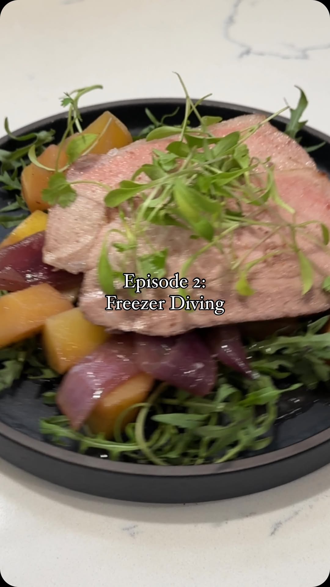 Rustic pork loin roast with apples and red wine pan sauce