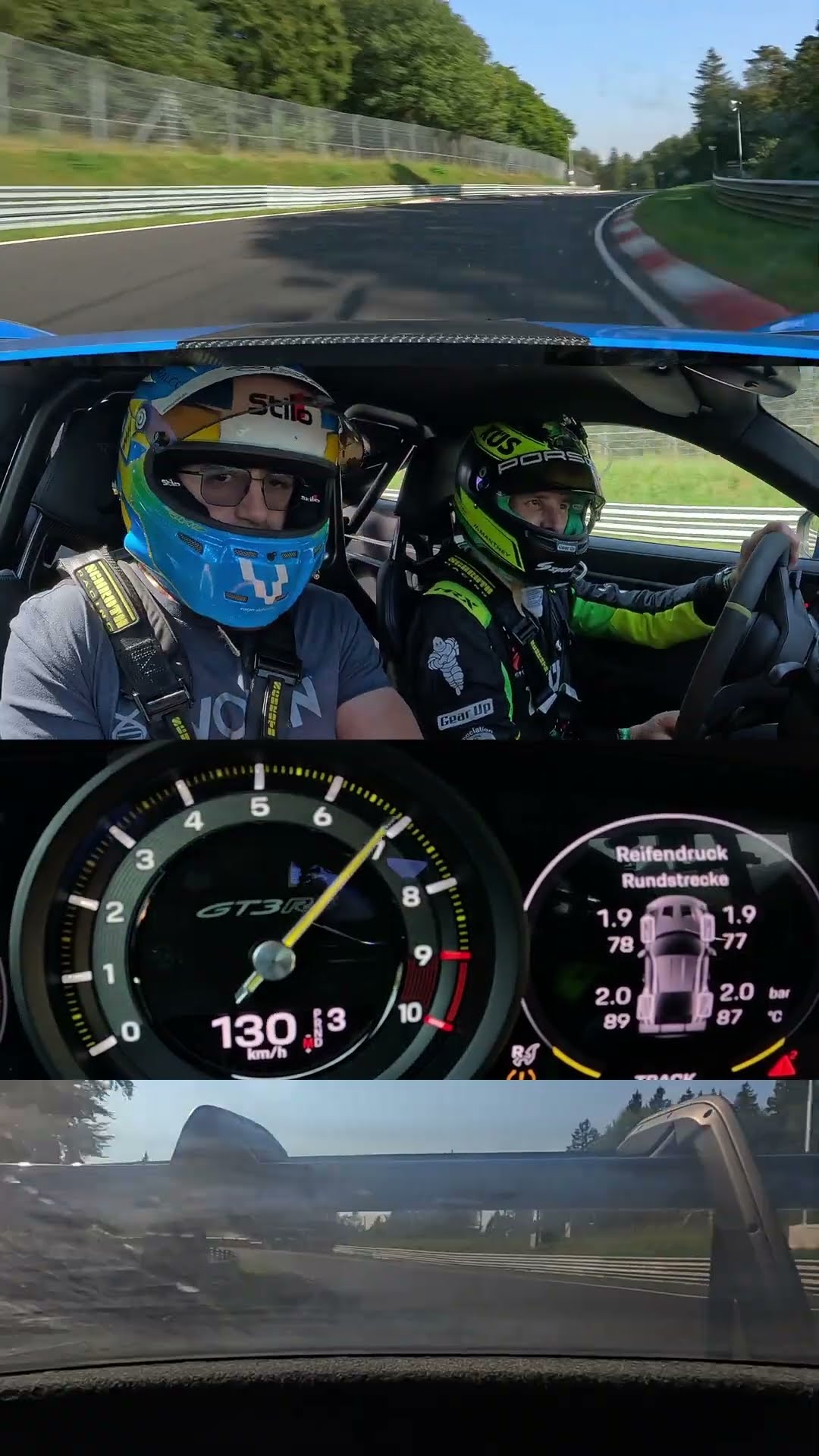 This driver pushes a Porsche hard at the Nürburgring