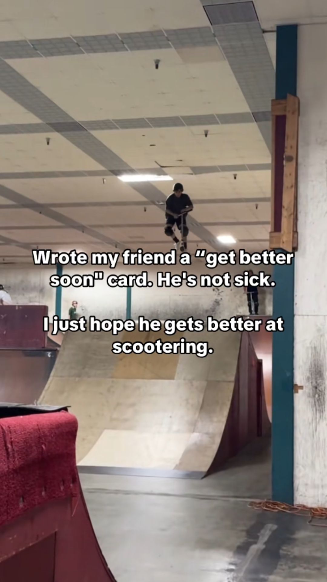 Scooter trick roast card POV: Honest feedback with humor