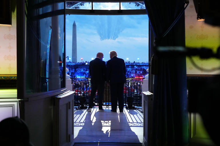 An octagon on the White House lawn for Trump's 80th birthday and the ...