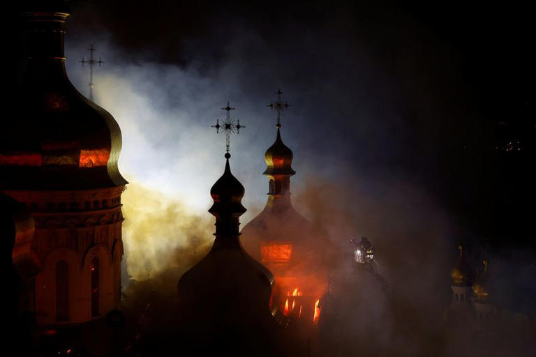Nine killed, historic monastery on fire as Ukraine faces major Russian ...