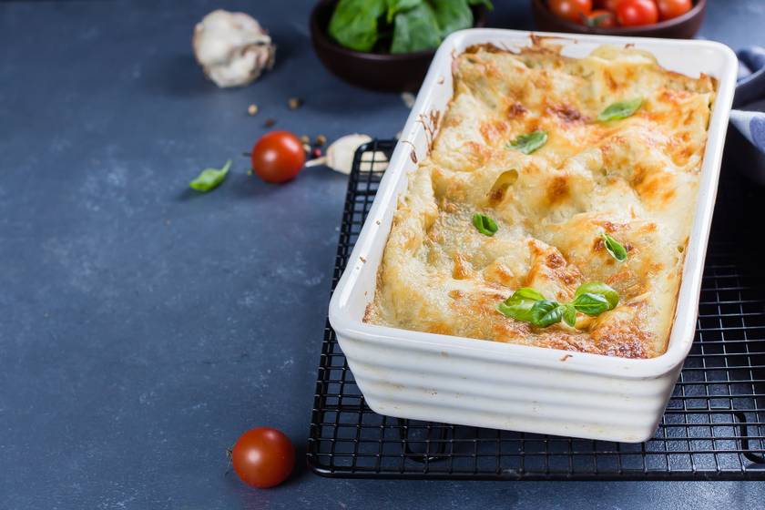 Mennyei vega lasagne spenóttal és zöldborsóval: a nyár ízei minden falatban