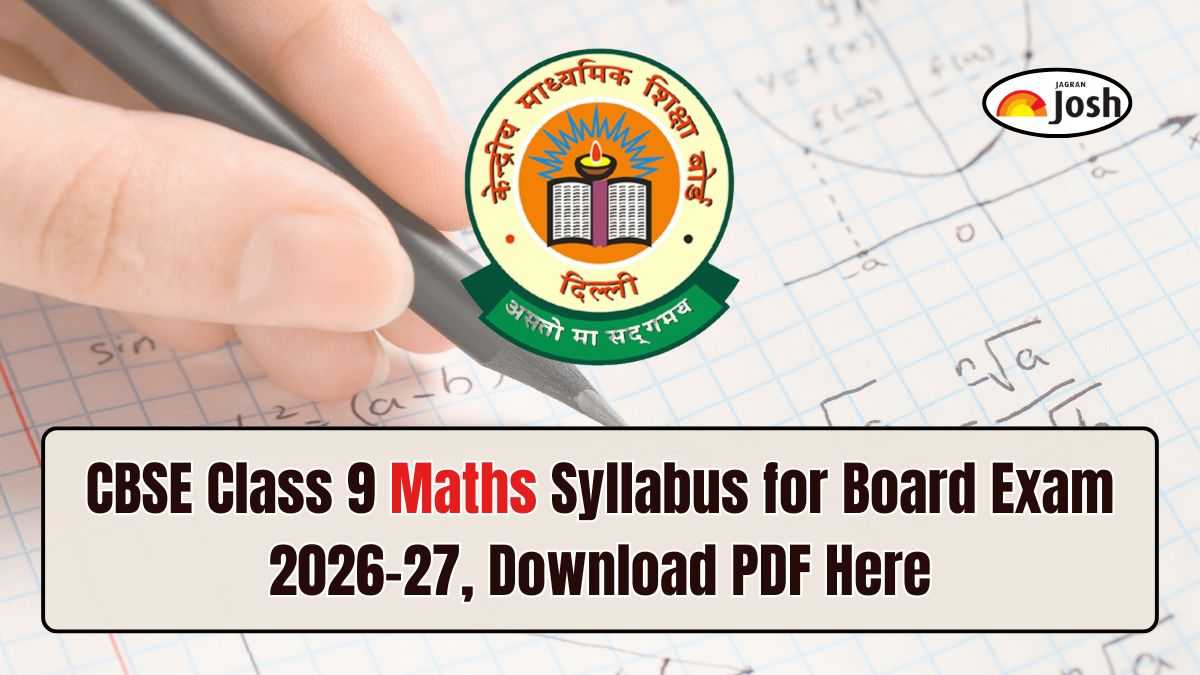 CBSE class 9 maths syllabus for board exam 2026-27, download PDF here