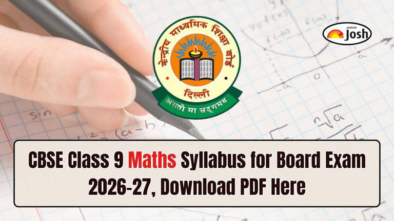 CBSE class 9 maths syllabus for board exam 2026-27, download PDF here