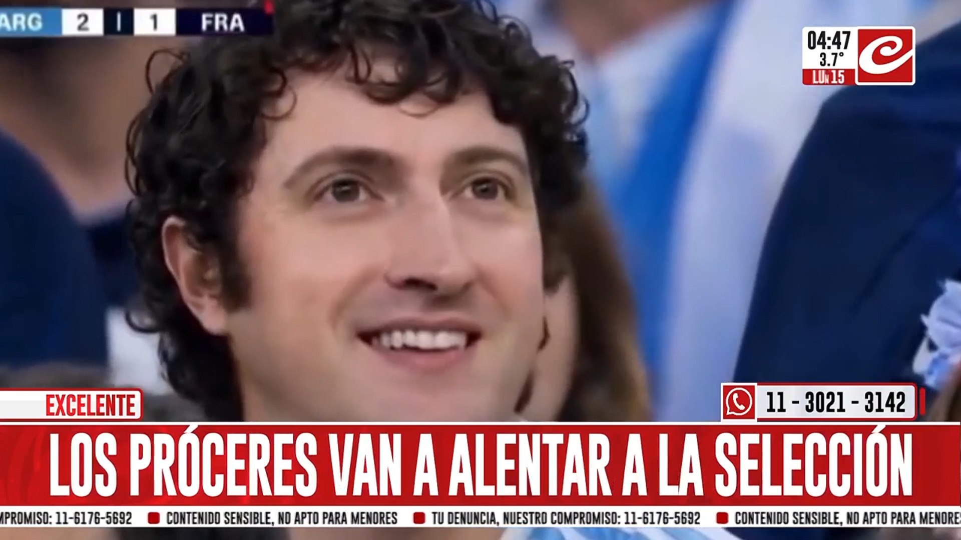 Furor por el video que muestra a los próceres alentando a la Argentina