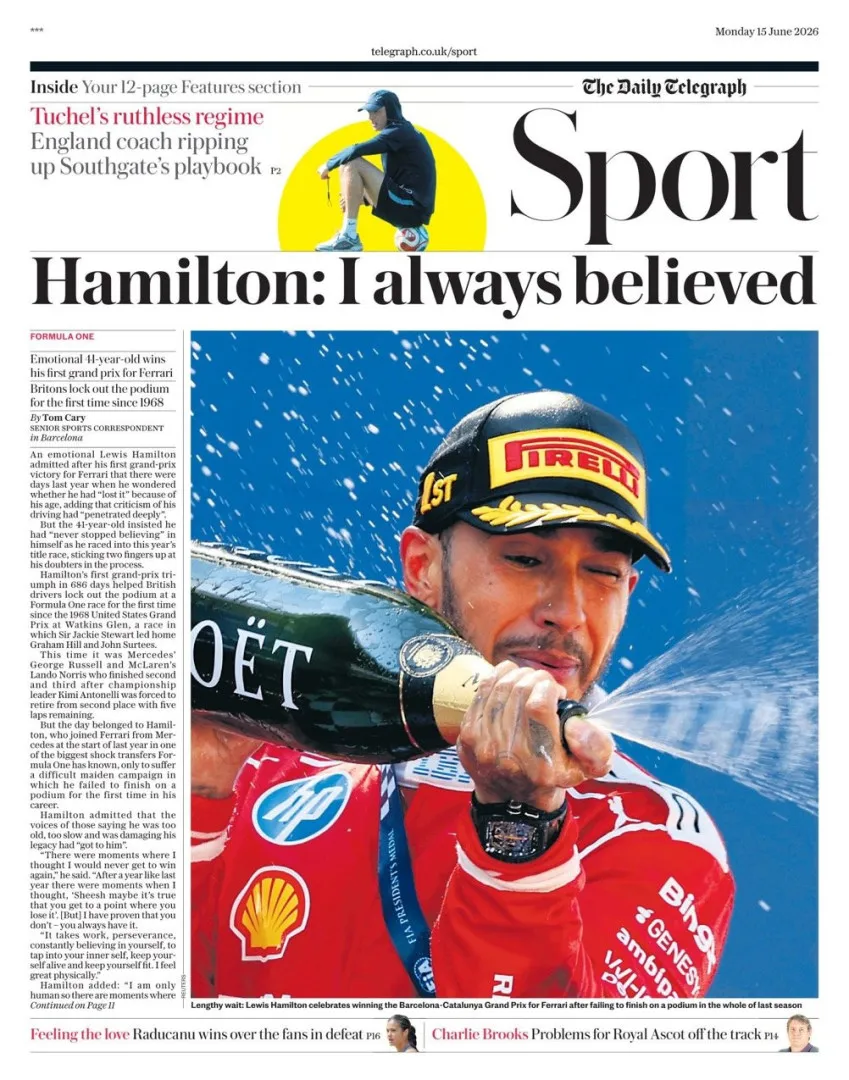 Lá fora: Mourinho intromete-se na festa de Lewis Hamilton