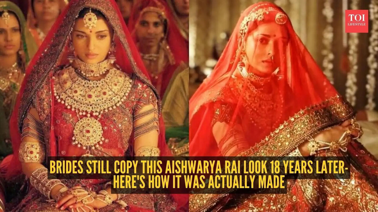The untold story behind Aishwarya Rai's iconic red Jodhaa Akbar lehenga ...