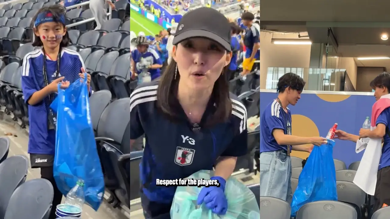 Watch: Japanese fans clean up stands after Netherlands' clash, win ...